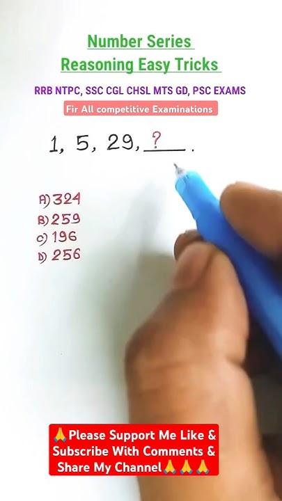 Number Series || Reasoning Easy Tricks ||#reasoning #reasoningtricks #bpsc #ssc #ssccgl #railway ...