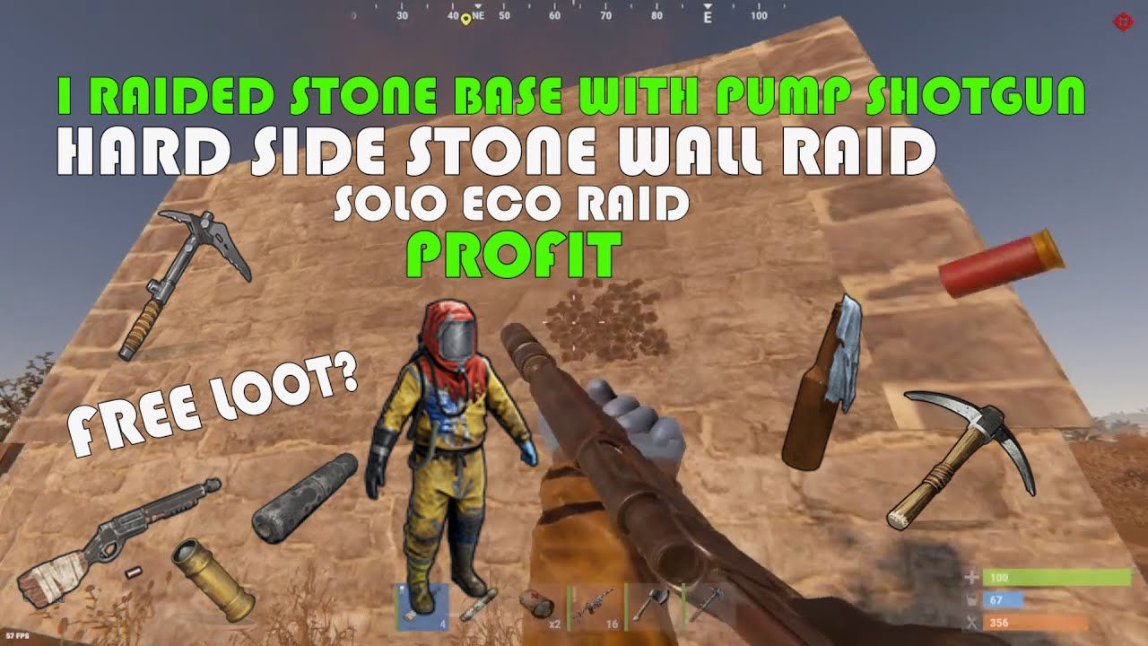 RUST - I RAIDED STONE BASE WITH PUMP SHOTGUN *PROFIT* - ECO RAID - YouTube