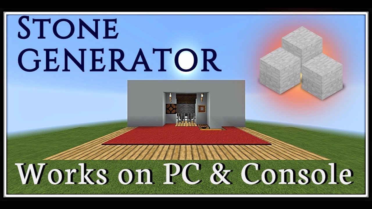 Minecraft Tutorial : Stone Generator (4-5 Stacks in 1 Minute) - YouTube