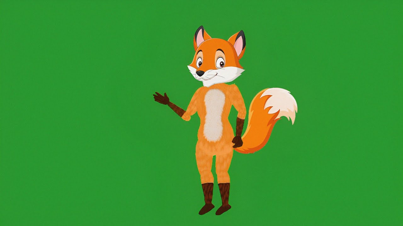 fox man green screen cartoon character/green screen cartoon free - YouTube