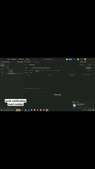 Push notification react nodejs firebase - YouTube