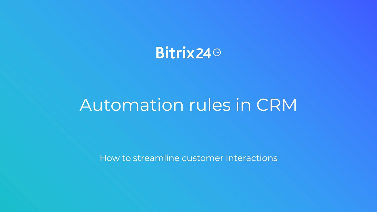 Automation rules in CRM - YouTube