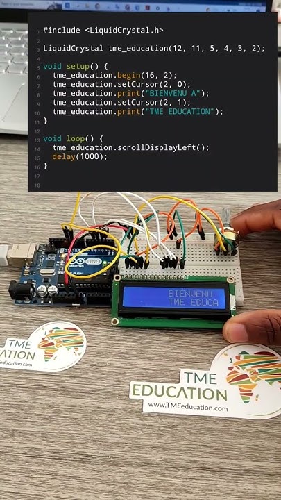 Arduino - contrôle d'un LCD avec Arduino Uno #lcd #arduino #électronique - YouTube
