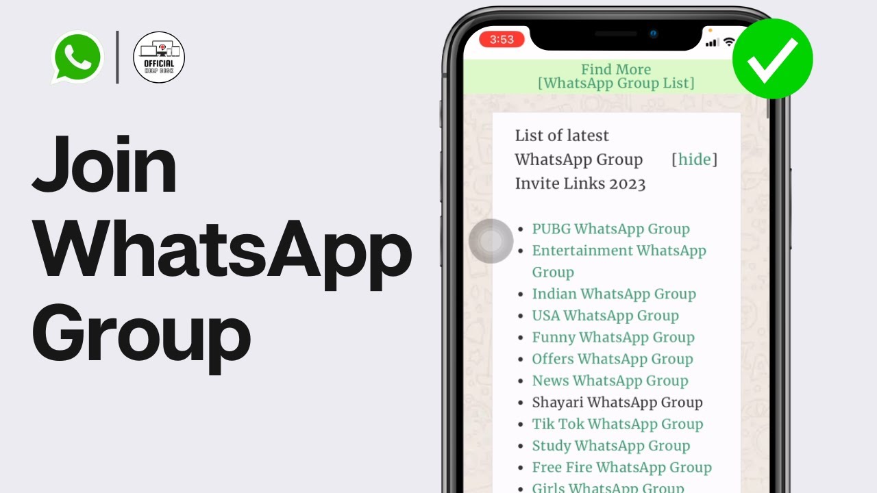 How To Join WhatsApp Group (2024) Join Public WhatsApp Group - YouTube