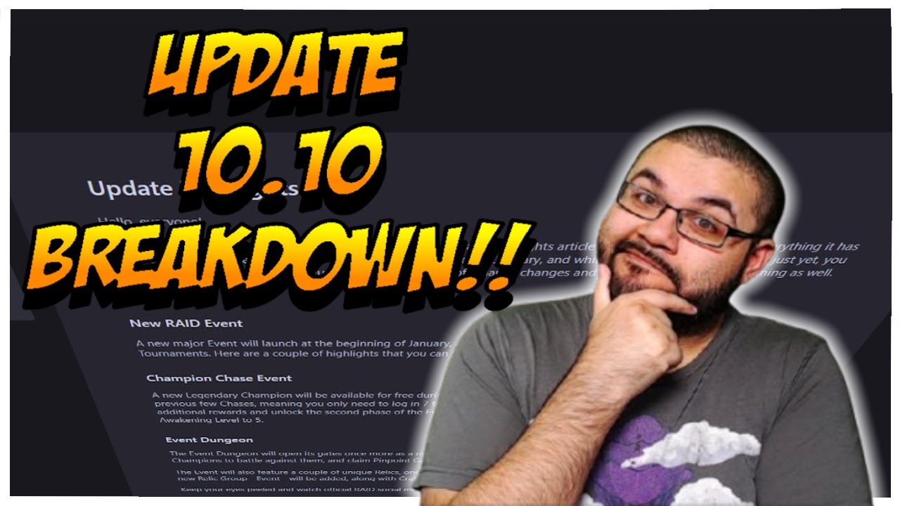 Market Changes? New UNITY Champion? Update 10 10 Breakdown! | Raid ...