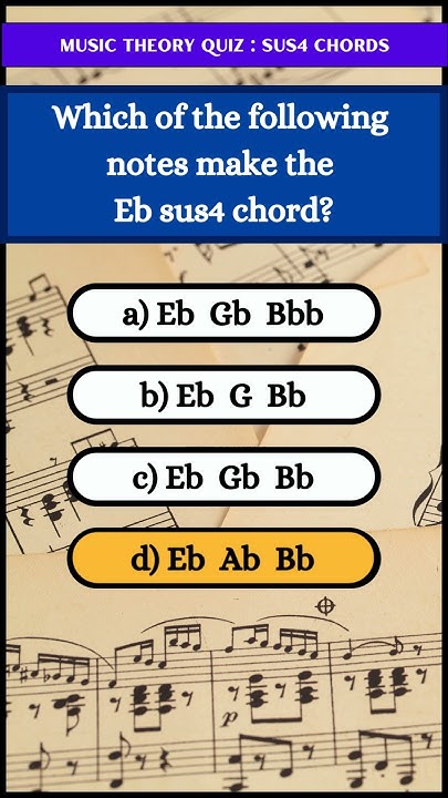 Music Quiz : sus4 Chords (pt2) - YouTube