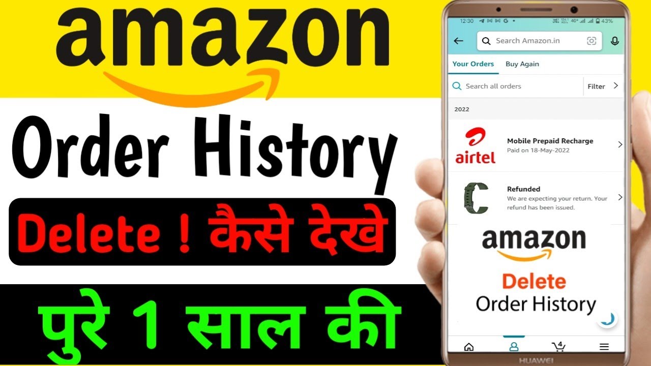 How to check delete amazon order history | Amazon old order history ...