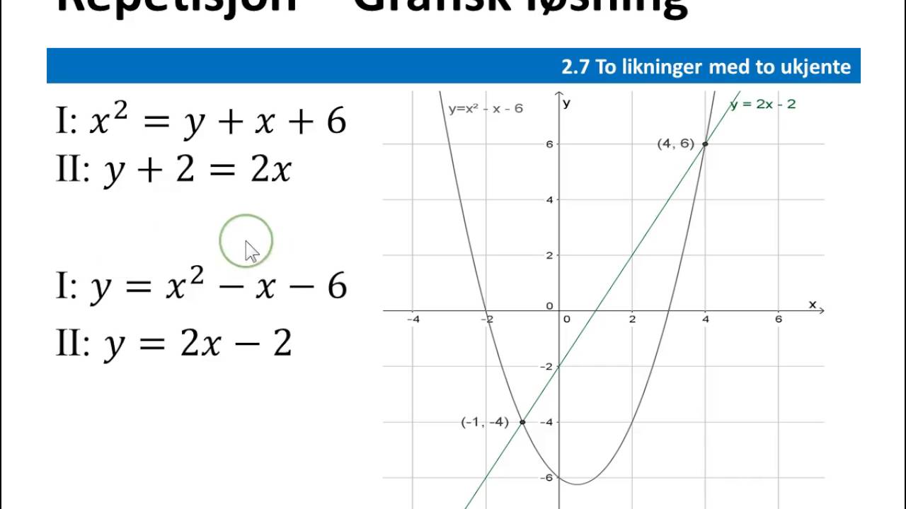 2 7a to likninger to ukjente - YouTube