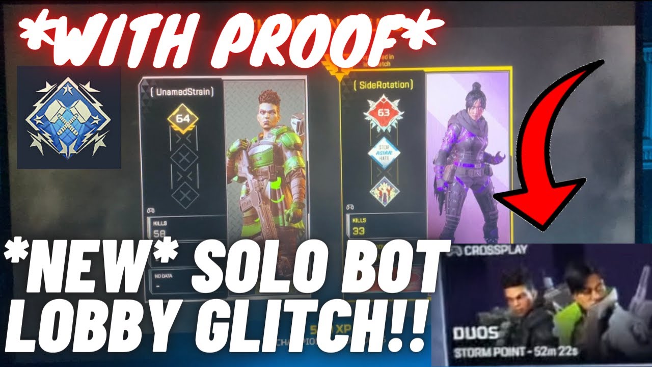 Apex Legends! NEW *BROKEN* Bot LOBBY GLITCH!! (Solo method) Season 12 ...