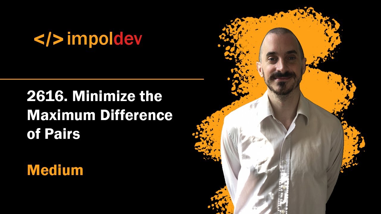 Minimize the Maximum Difference of Pairs | LeetCode 2616 - Python - YouTube