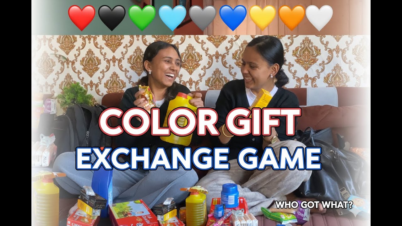 Color gift exchange game🌈 Who Got what ???😱 - YouTube