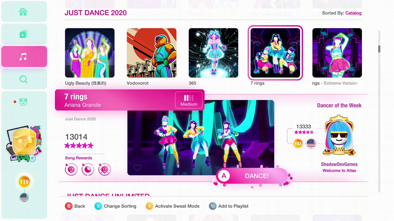 Just Dance 2020 7 Rings 5*’s Gameplay - YouTube
