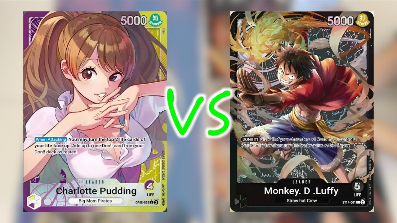 [OP08] ST14 Black Luffy vs OP08 Charlotte Pudding | LUFFY BEST DECK ...