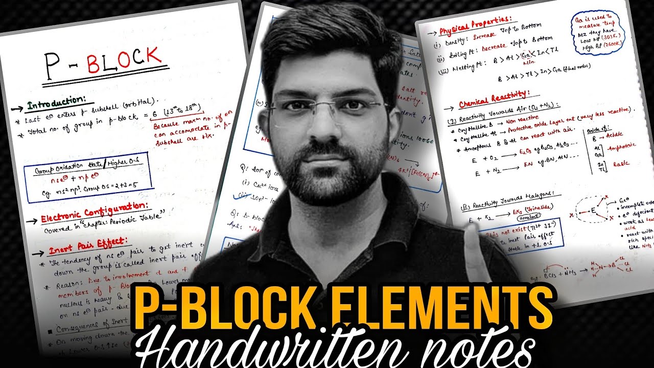 P Block handwritten notes | Mohit Dadheech sir | Neet notes | yakeen 2. ...
