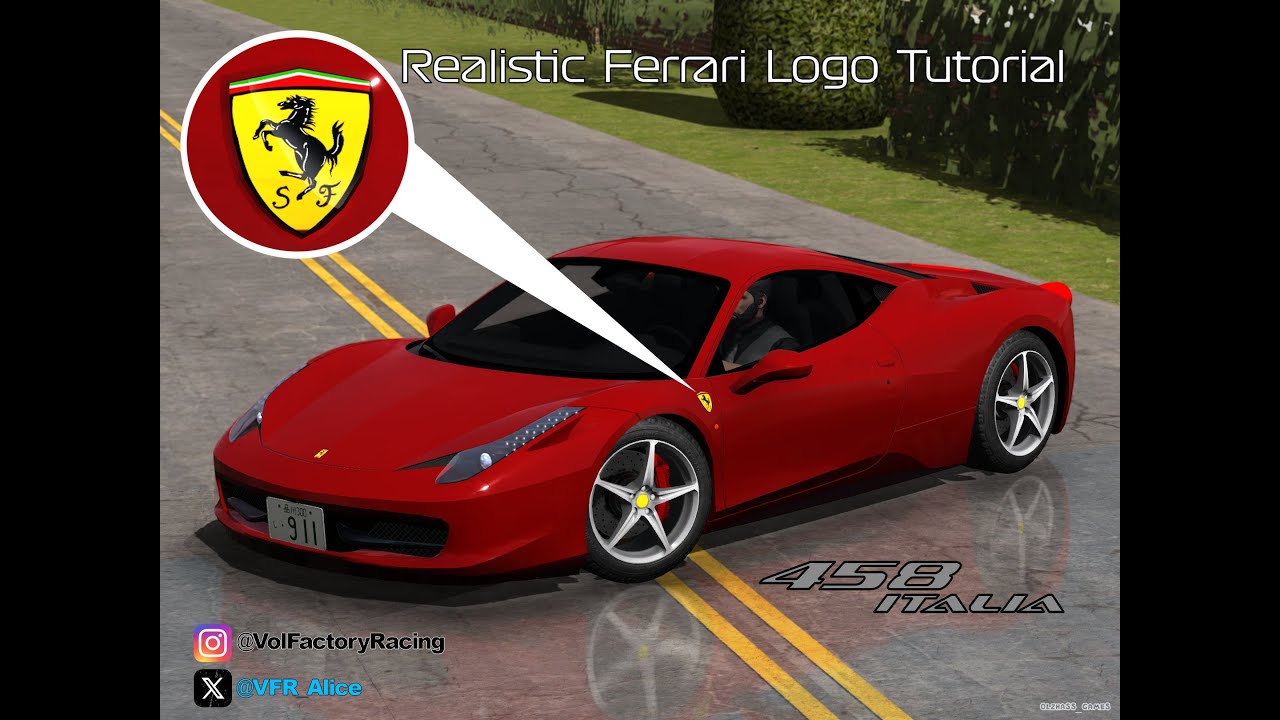 【Car Parking Multiplayer】How to Make Realistic Ferrari logo Tutorial ...