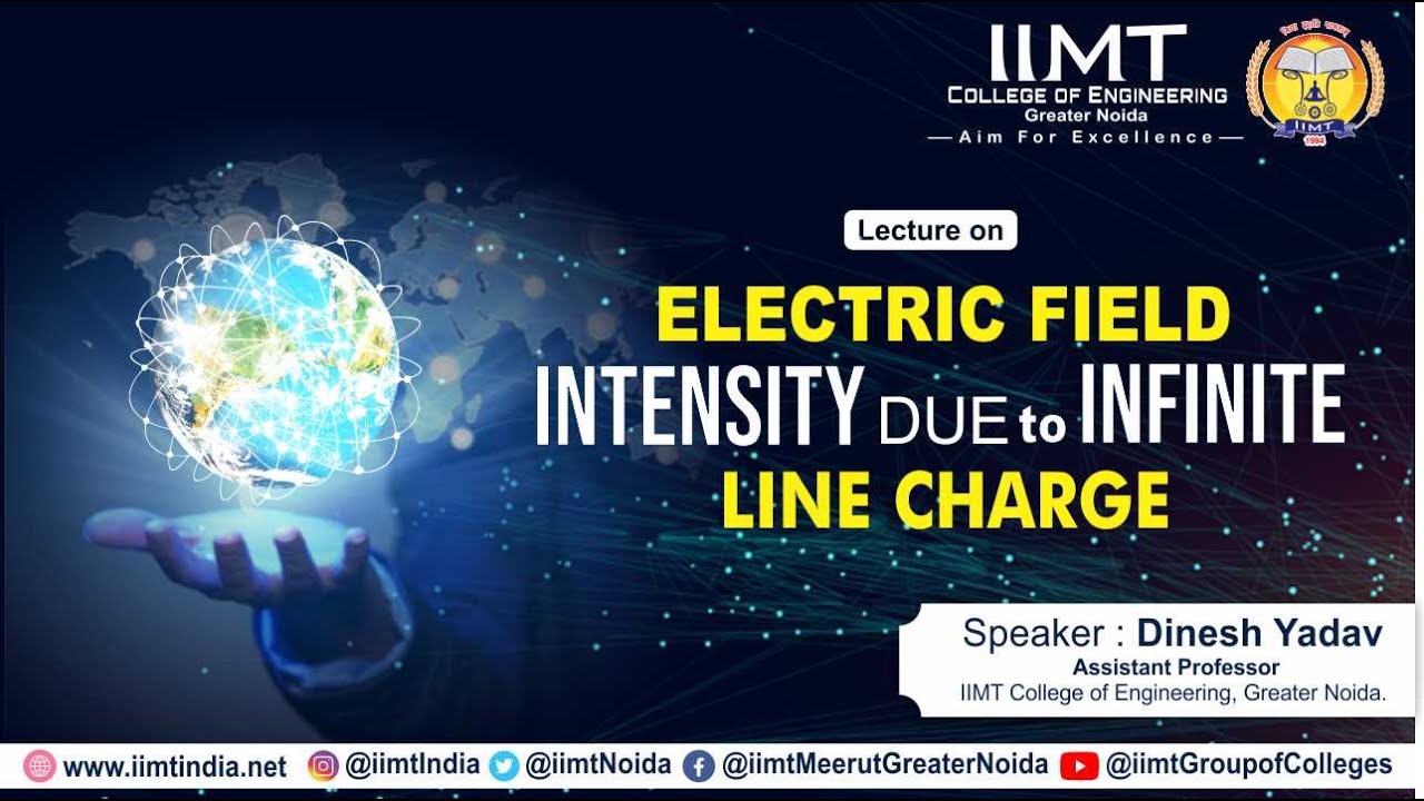 Electric Field Intensity Due to Infinite Line Charge | IIMT College of ...