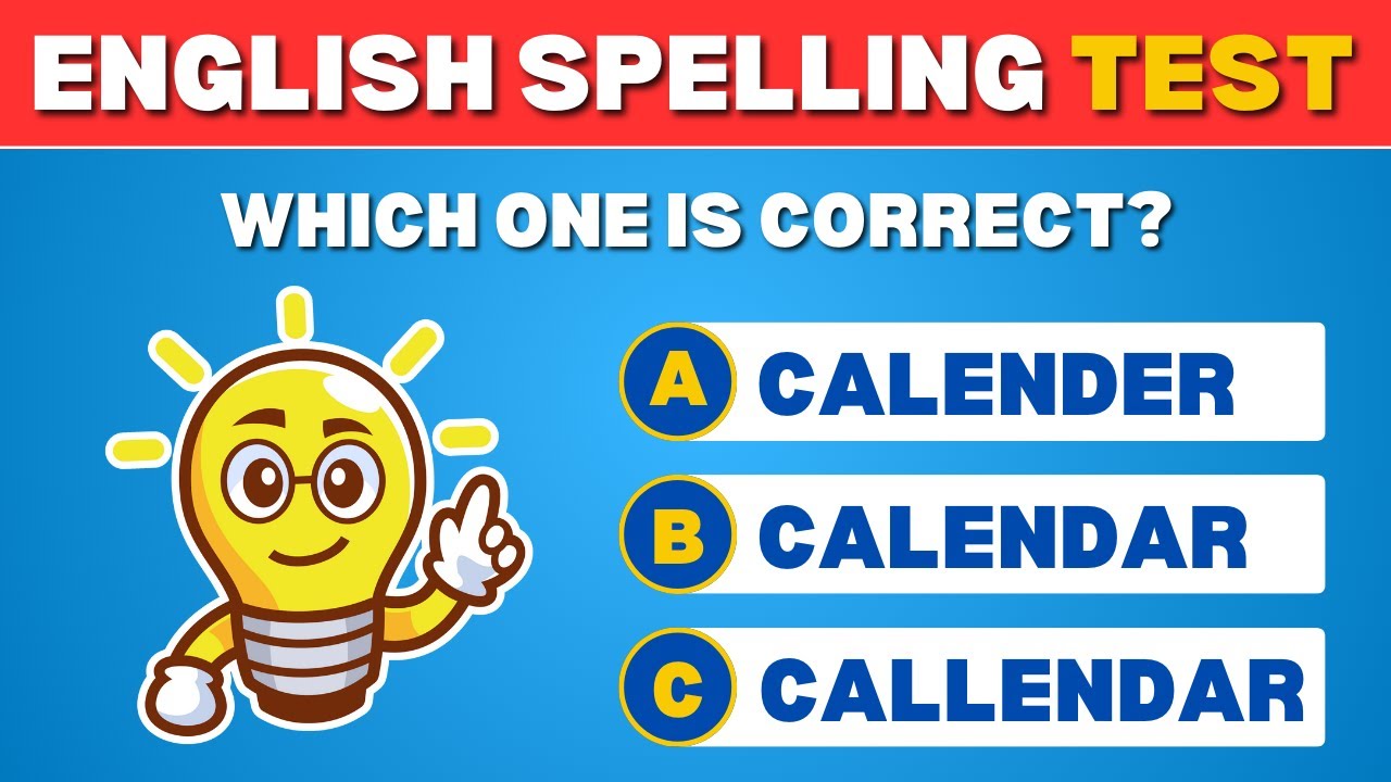 Can You Spell These 50 Words Correctly? | Fun English Spelling Quiz #02 ...