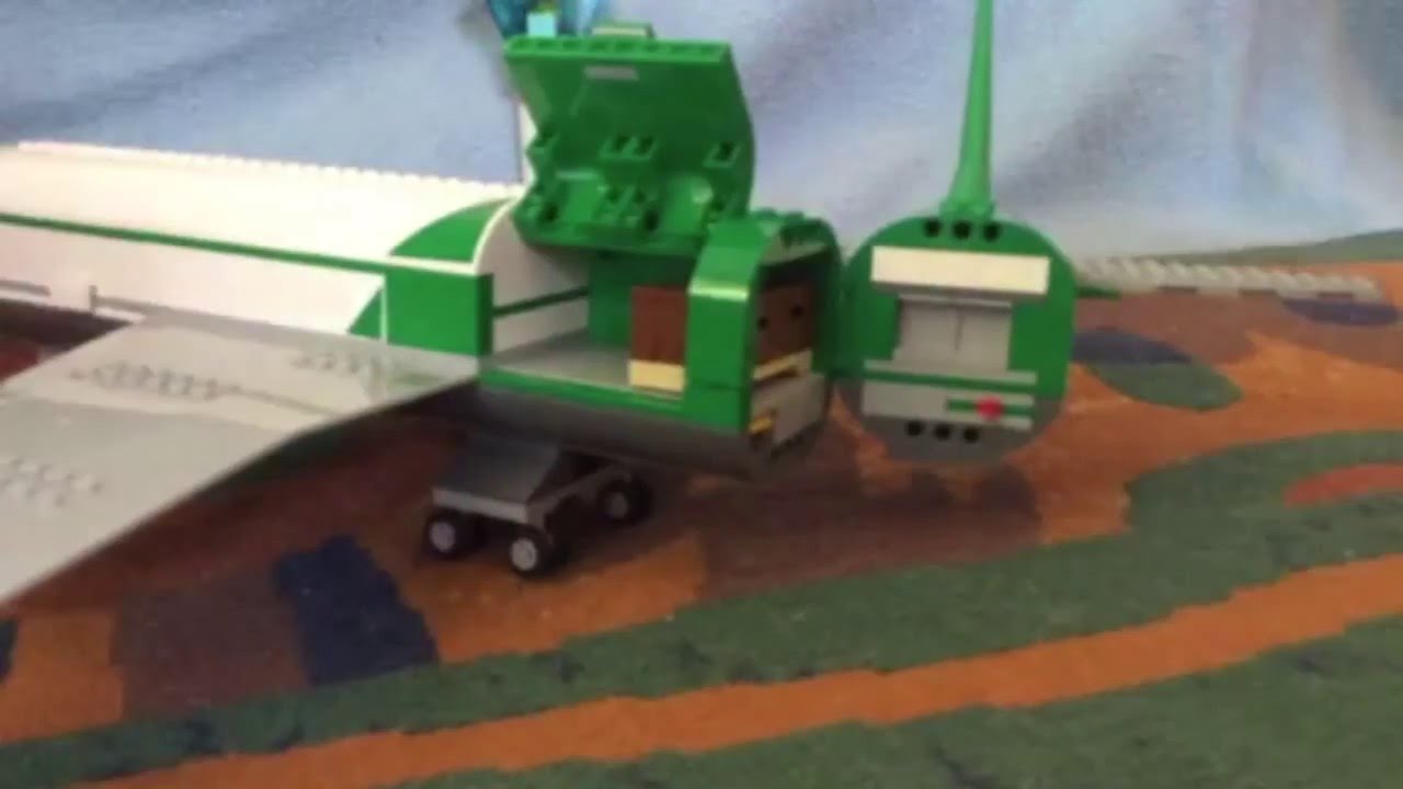 Loading a lego cargo plane - YouTube