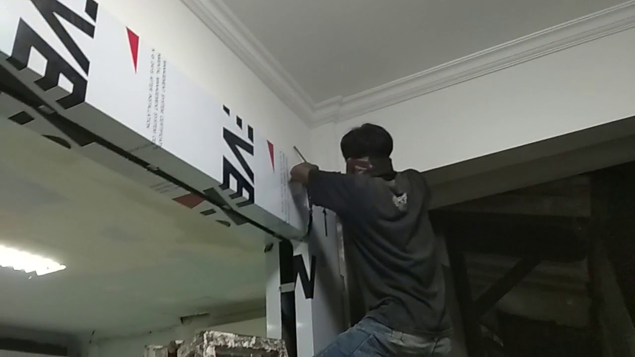 Pemasangan Border ACP (Aluminum Composite Panel) Banjarnegara - YouTube