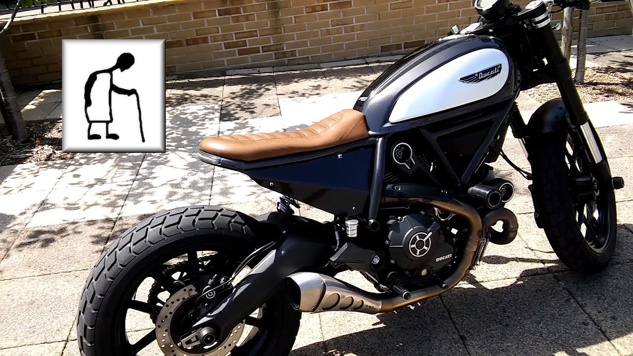 Nice Ducati motorbike bobber spotted - YouTube