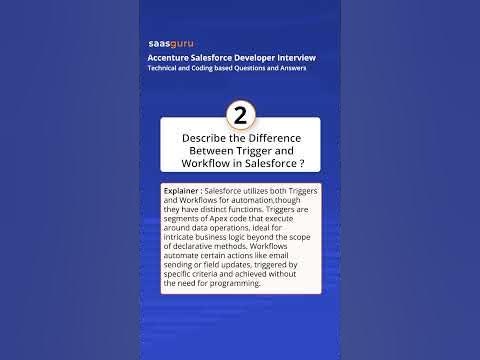 Difference Between Trigger and Workflow in Salesforce – Accenture Salesforce Developer Interview ...