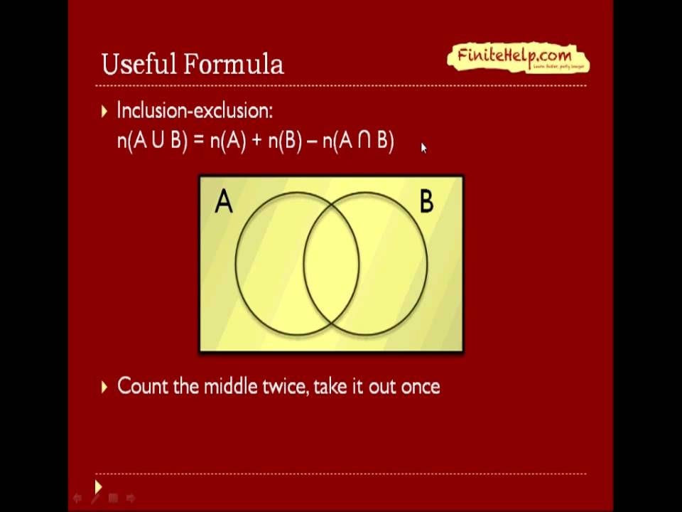 Sizes Of Sets Sets Partitions And Tree Diagrams De Morgan S Laws Finite Math Youtube