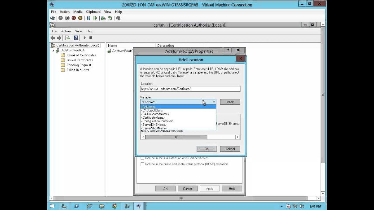 20412D_Mod6_Lab A_E1-Deploying a Stand-Alone Root CA - YouTube