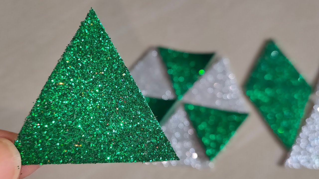 DIY/Christmas decor/Christmas ornament Tutorial/Glitter foam sheet ...