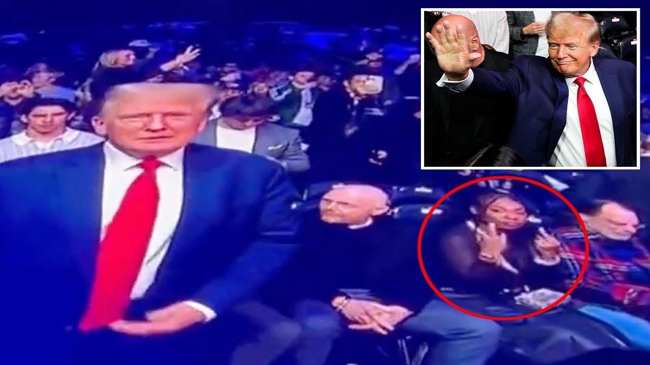 Donald Trump flipped off by Bill Burr’s wife, Nia Renée Hill, at UFC ...