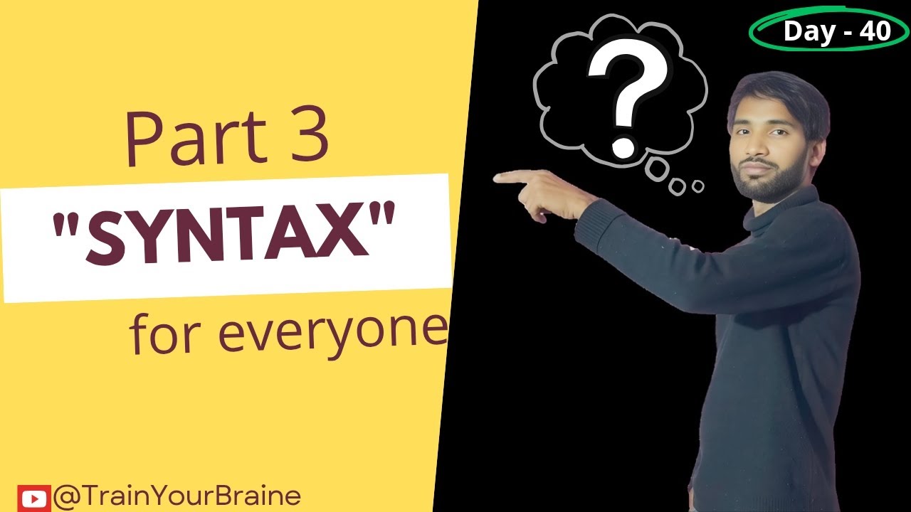 Syntax | Day 40 - YouTube
