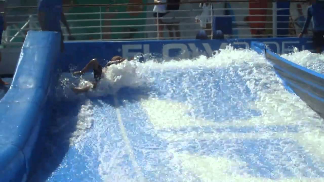 Riley's FlowRider Wipeout - YouTube