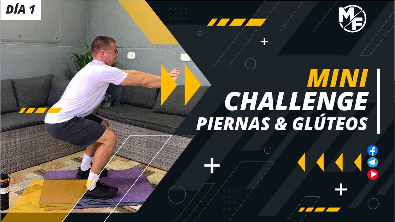DÍA # 1 MINI CHALLENGE Piernas & Glúteos - YouTube