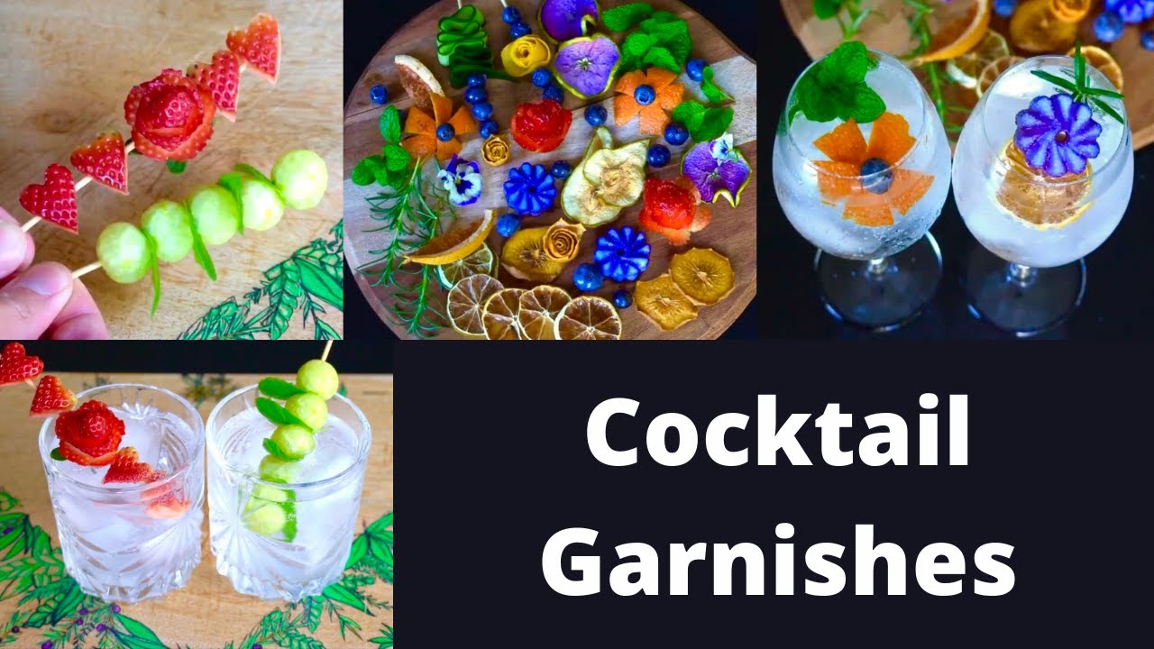 Cocktail Garnish ideas for your Gin and tonics - YouTube