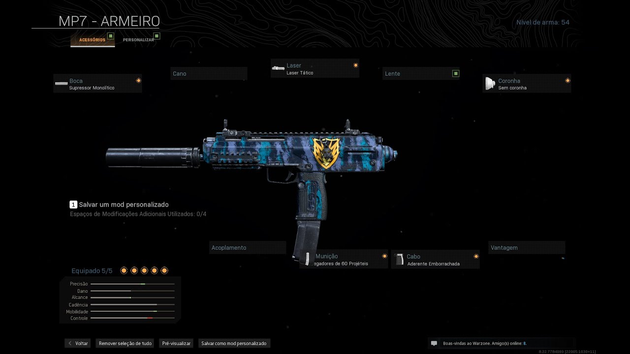 COD WARZONE: MP7 MAIS RÁPIDA E PRECISA DO JOGO COMO MONTAR ! - YouTube