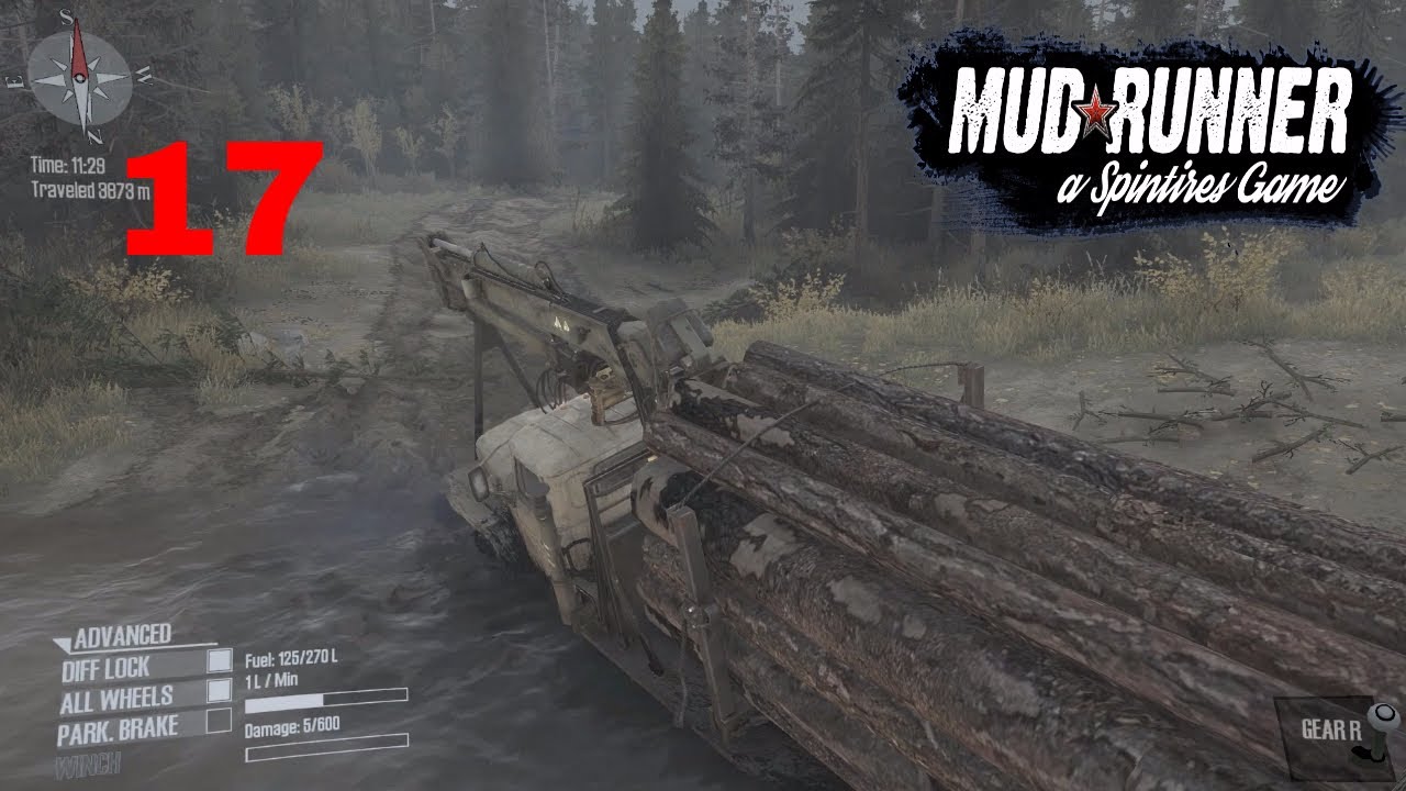 Let's Play Spintires: MudRunner PC Part 17 Single Player Map Crossing ...