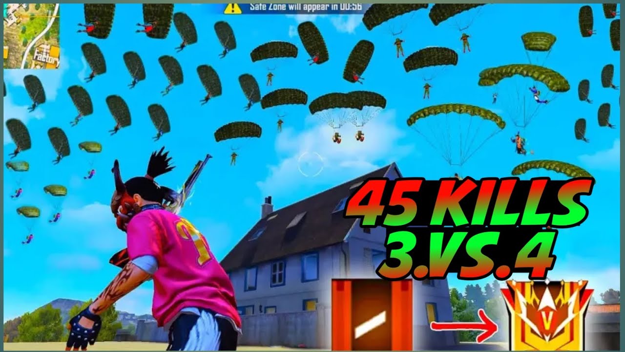 Three vs Squad Game Play।how to।free fire game play।।br।।free fire Play ...