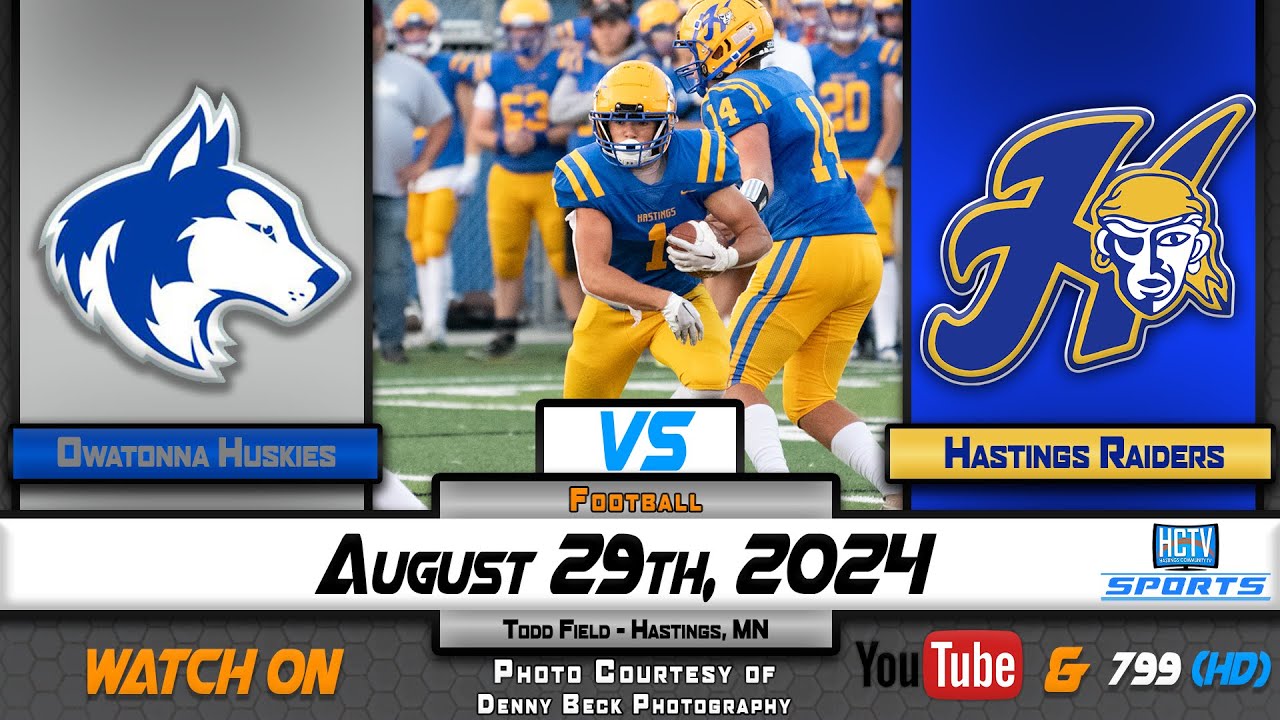 HCTV SPORTS: Hastings Football vs Owatonna Huskies | 8-29-24 - YouTube