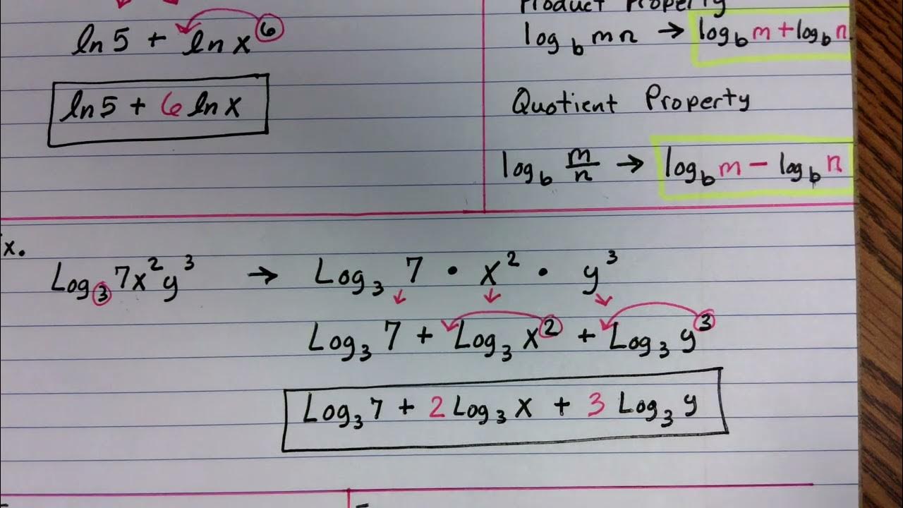 Expanding Logarithms and Intro to Rules - YouTube