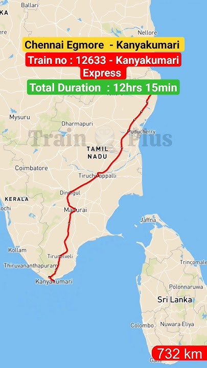 Chennai Egmore To Kanyakumari l Train no : 12633 - Kanyakumari Express ...