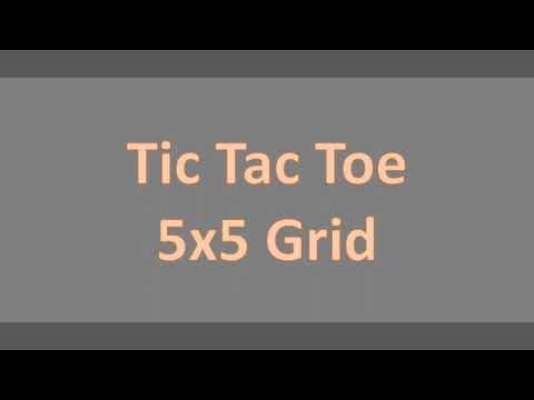 Tic Tac Toe Game on 5x5 Grid - YouTube