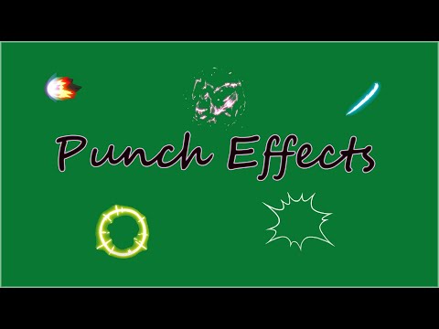Punch effects green screen (no sounds)