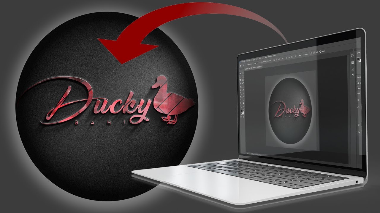 Ducky bahi name logo design | Logo design | Photoshop | - YouTube