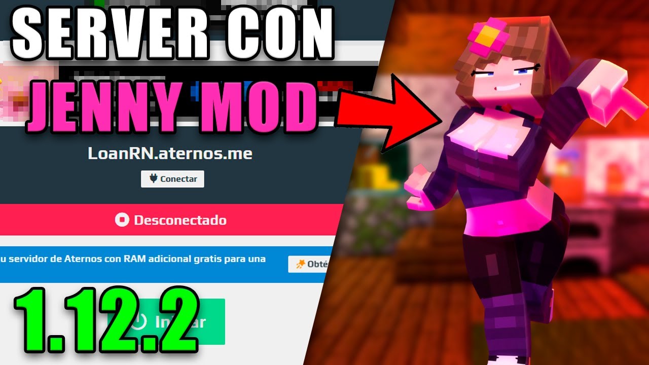 CREA UN SERVIDOR CON JENNY MOD EN ATERNOS 2025 👈 [ SEGURO 1.12.2 ...