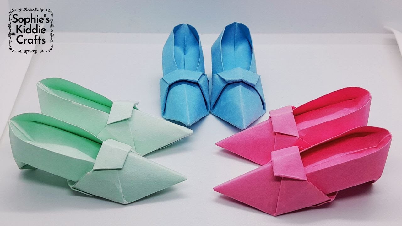 How to make Paper Shoes || Paper Crafts for kids - YouTube