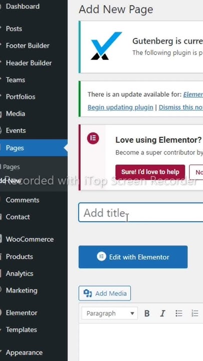 How to Add New Page in WordPress 🧑‍💼👩‍💻💻 #wordpress #permalink #website - YouTube