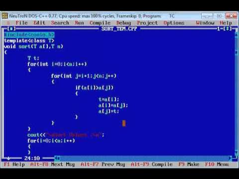 Sort Integer And Float Values Using Template Function In C++ In Tamil - YouTube