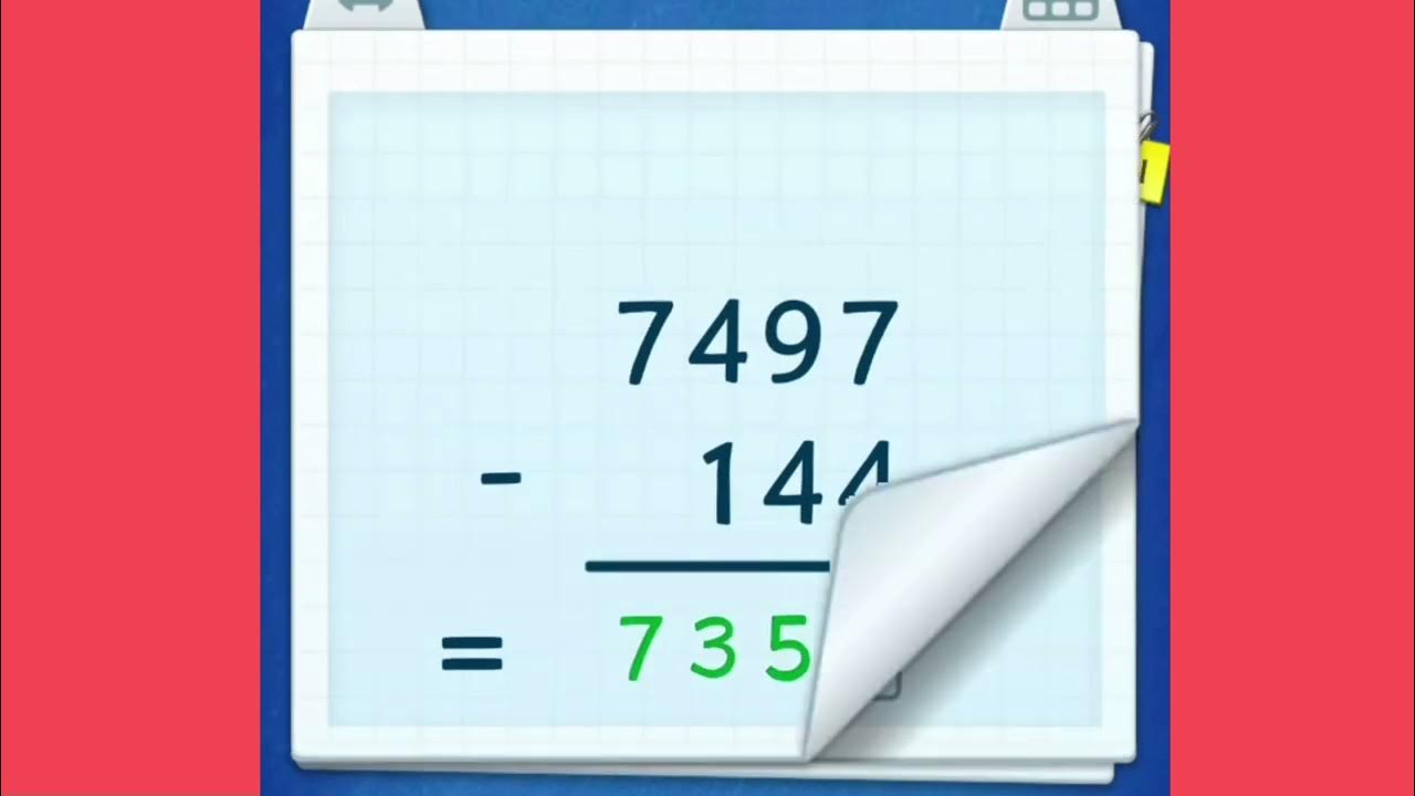 Subtracting 4-Digit Number Without Regrouping - YouTube