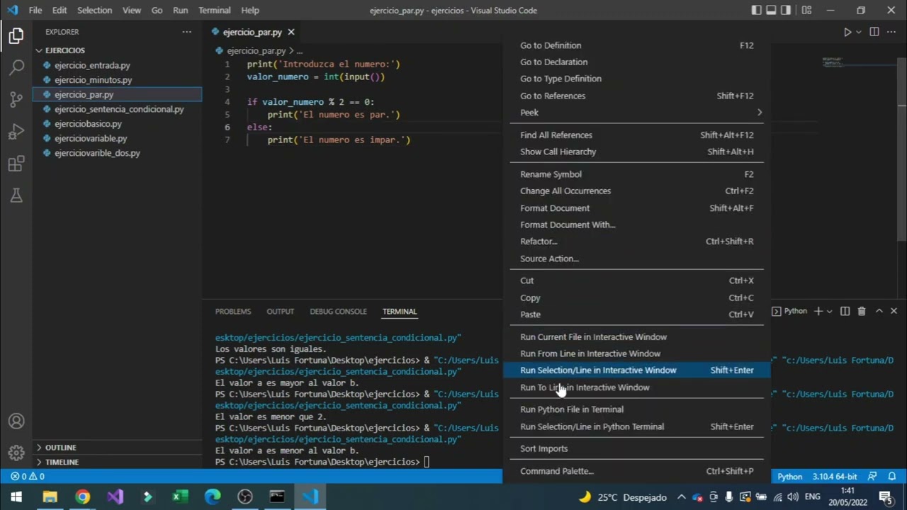 Sentencias Condicionales 2 - Python con Visual Studio Code - YouTube