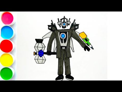 How to draw a Titan Camera Man upgraded titan camera man from skibidi ...