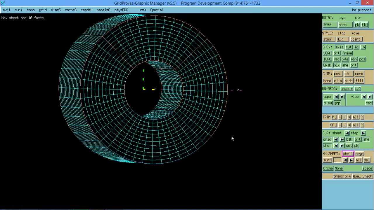 Meshing the region between Concentric pipes in GridPro (Structured ...